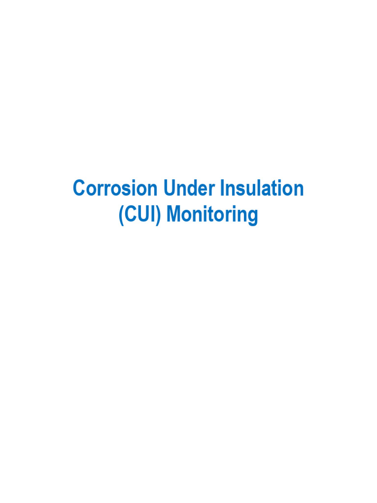 COSASCO - Corrosion Under Insulation | PDF | Corrosion | Electrical ...