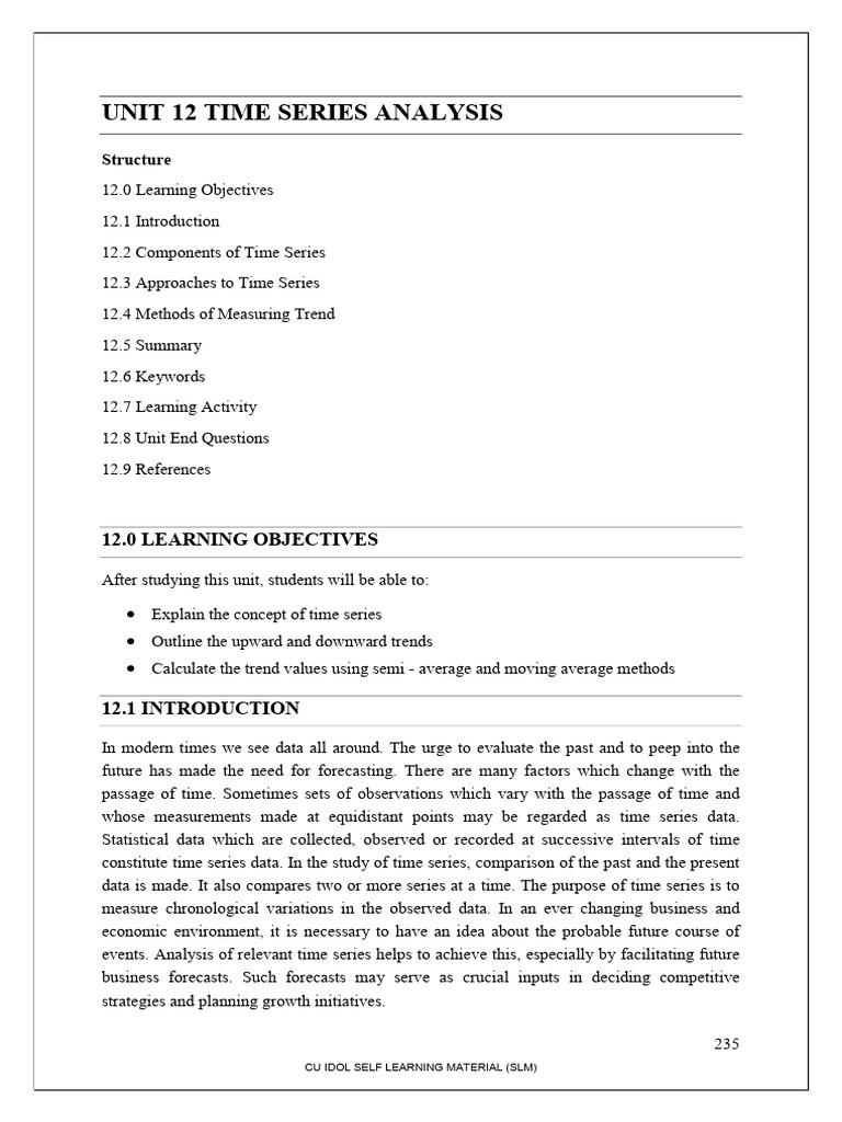Mba Sem-1 Decision Science-I - U-12 | PDF | Moving Average | Time Series Mba Sem-1 Decision Science-I - U-12 | PDF | Moving Average | Time Series