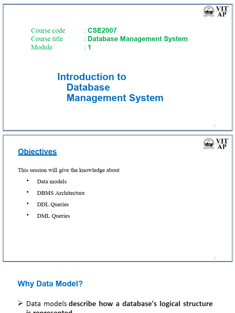 Introduction to Database Management Systems | PDF | Databases | Conceptual Model