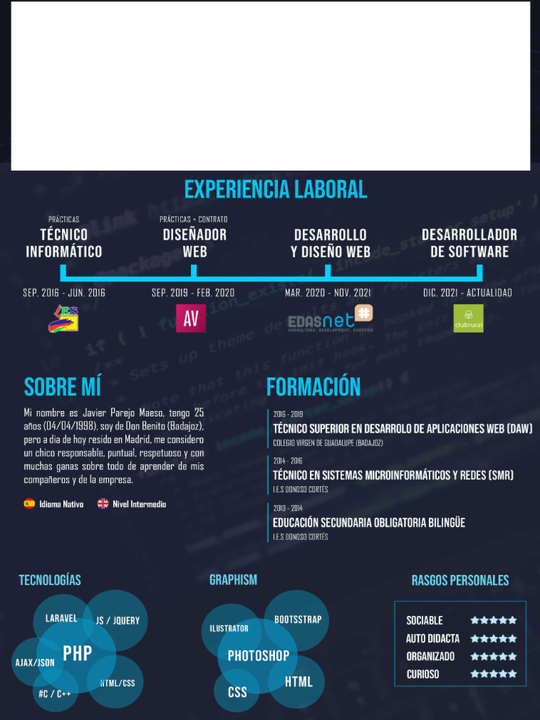 Javier Parejo M. - CV + Dossier | PDF