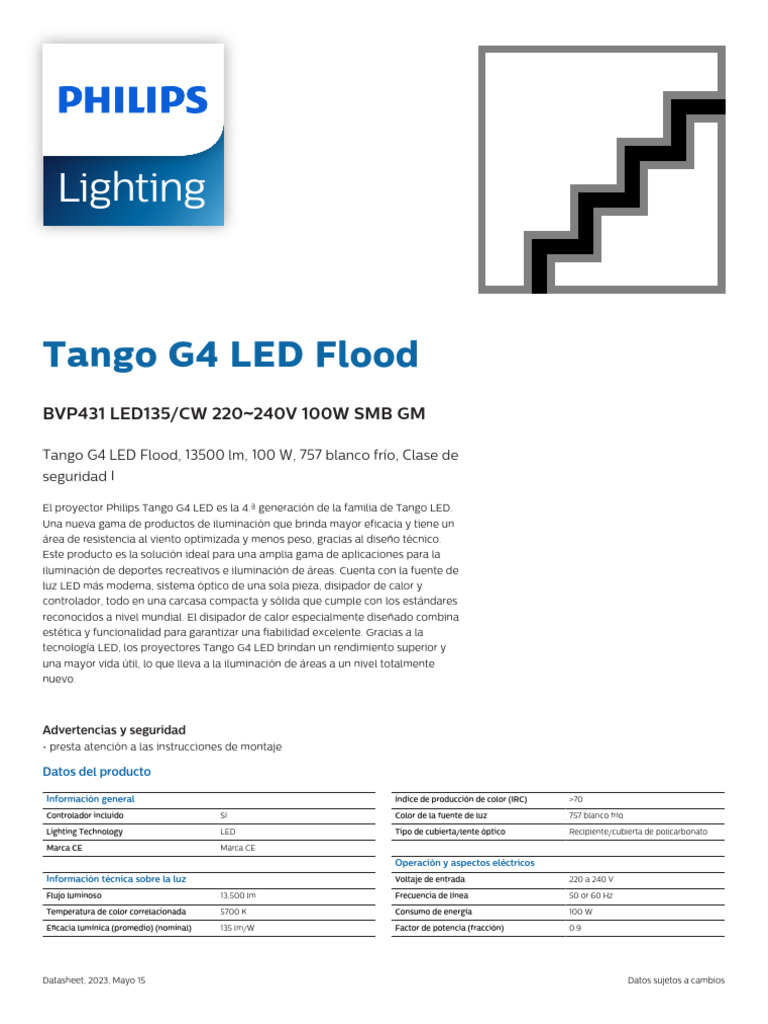 Philips BVP 431 Led 135 | PDF | Diodo emisor de luz | Ingenieria Eléctrica