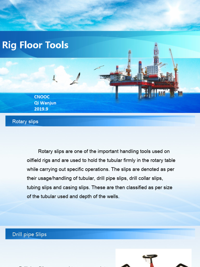 5、Rig floor tools | PDF | Drill | Pipe (Fluid Conveyance)
