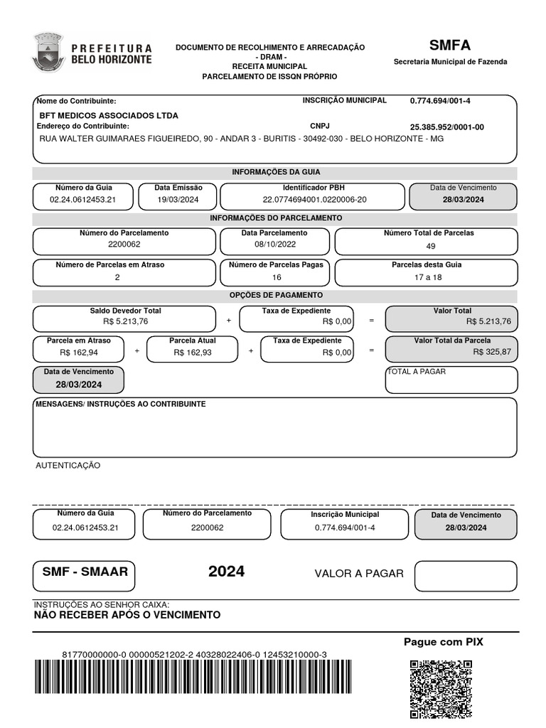 Guia ISSQN - Parcelamento 17-18 de 49 | PDF