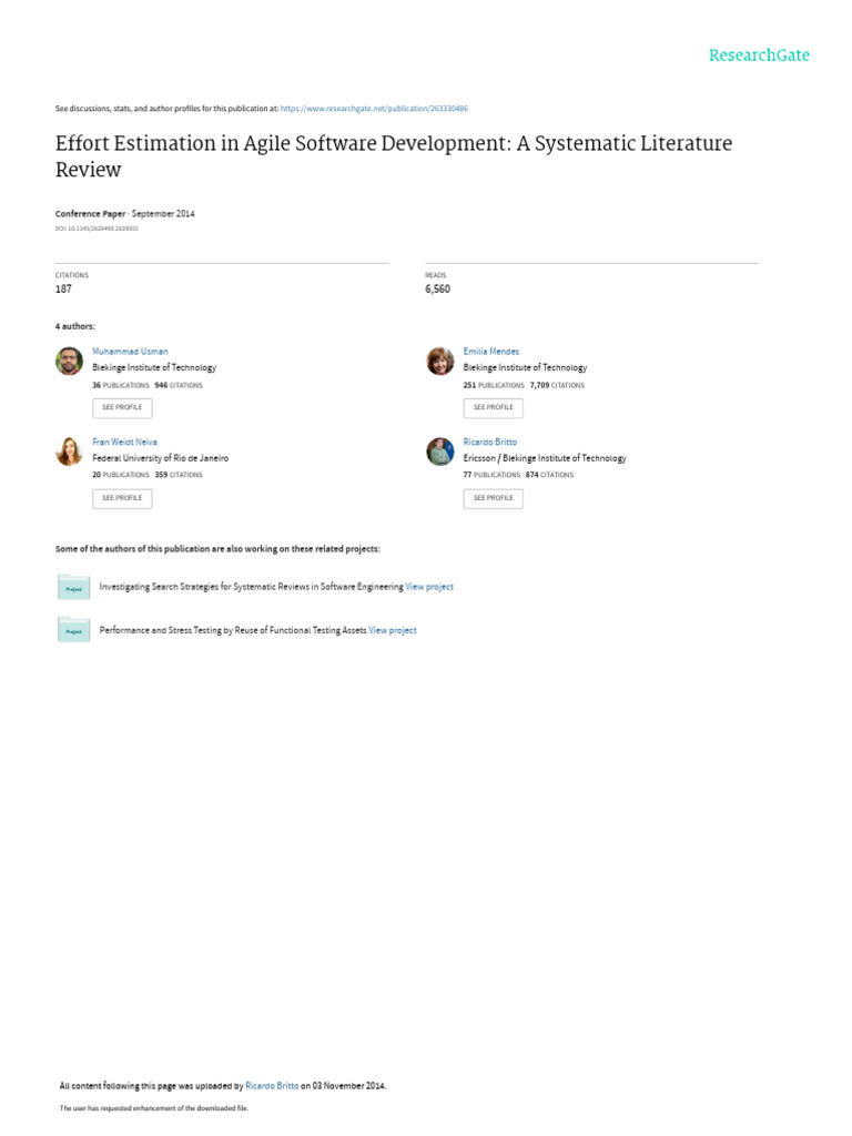 Agile Software Development Effort Estimation | PDF | Agile Software ...