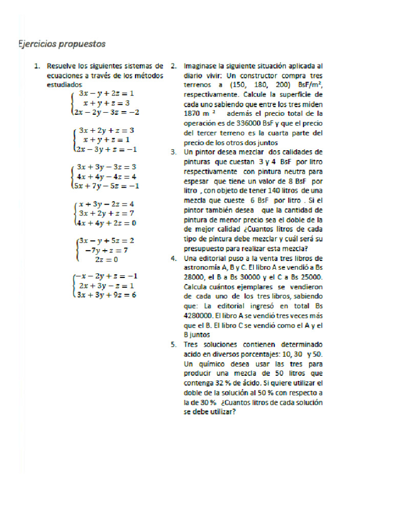 Ejercicios Matematica 2do Lapso | PDF