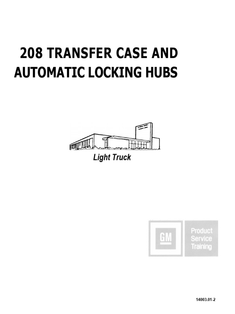NP 208 Transfer Case GM Training | PDF | Axle | Manual Transmission