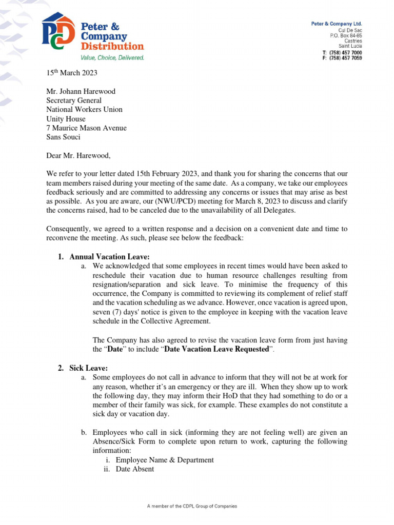 Letter To NWU - Re Response To Letter Dated 15th February 2023 AT | PDF ...