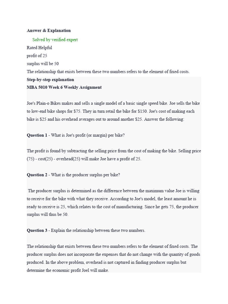 Answer | PDF | Economic Surplus | Demand