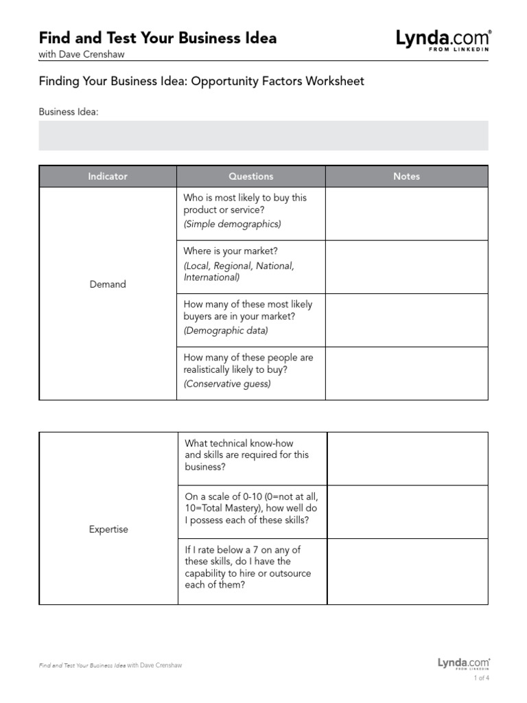 Opportunity Worksheet | PDF | Business | Business Economics