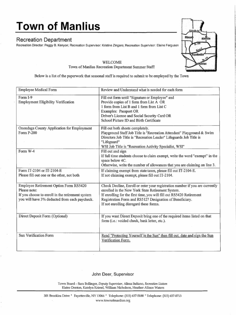 2023 Staff Paperwork | PDF