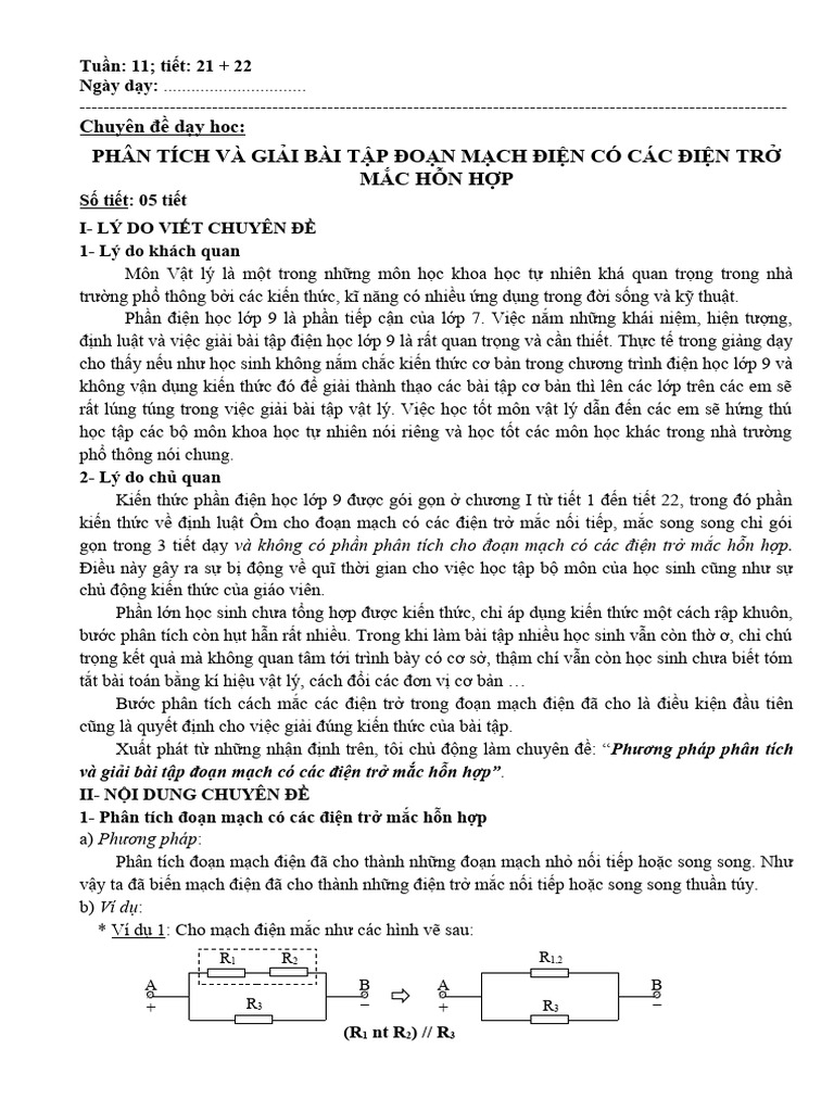 chuyen de ly 9 hk1 | PDF