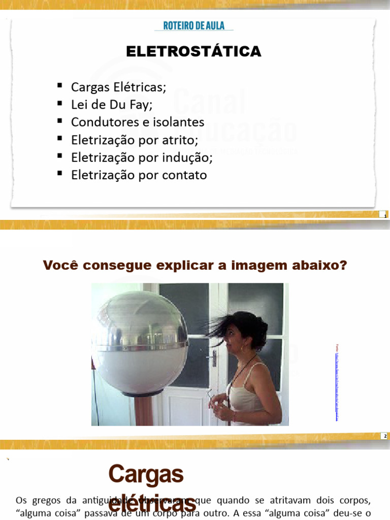 Aula 15-03 | PDF | Carga elétrica | Relâmpago