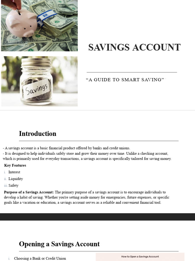 Essential Guide to Savings Accounts | PDF | Interest | Transaction Account