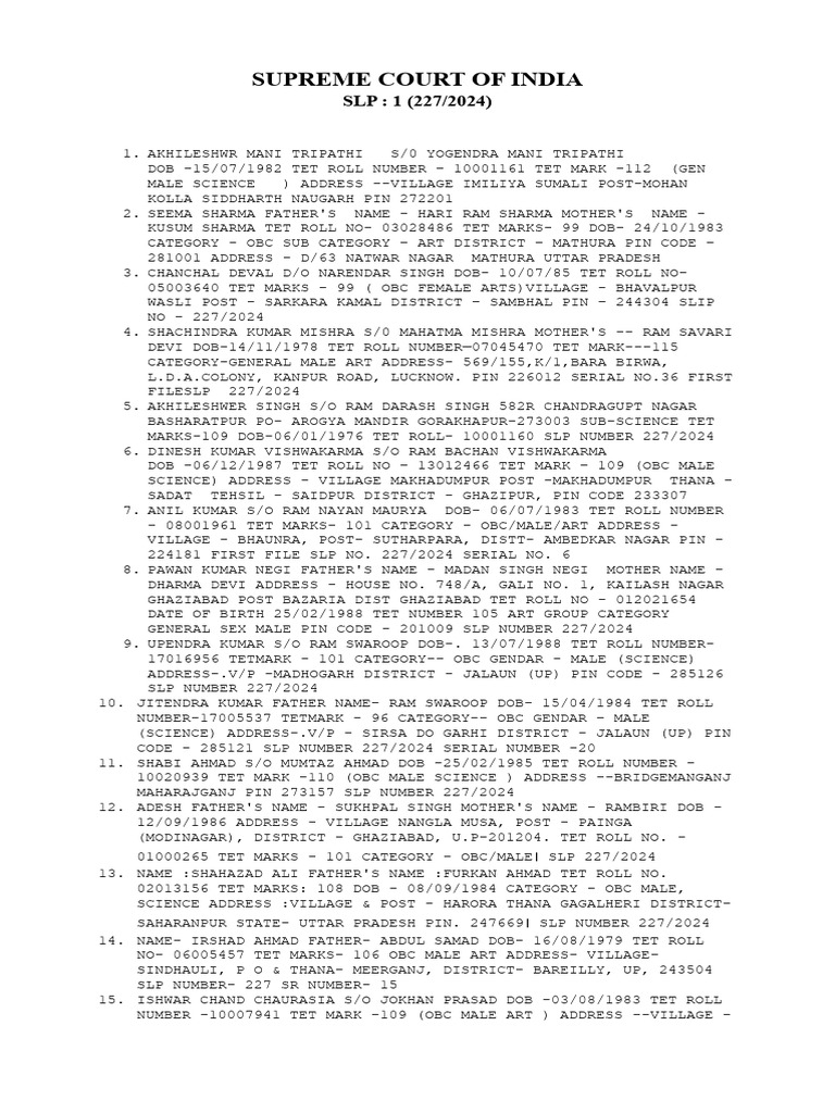 Supreme Court of India SLP-2 | PDF