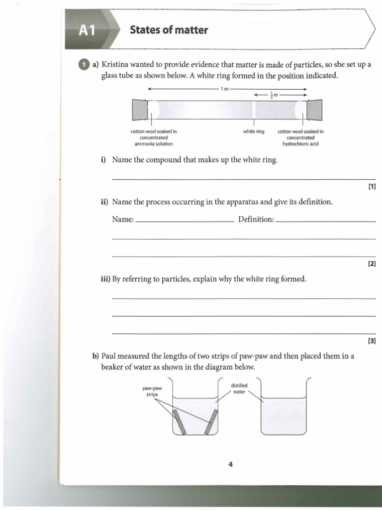 A.1. Collins CSEC Chemistry Workbook-Pages-5-8 | PDF | Gases | Matter