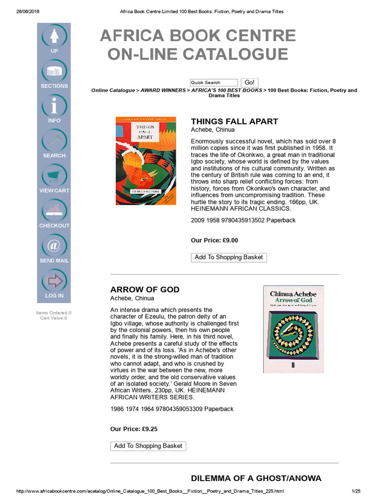 Africa's Top 100 Books Guide | PDF