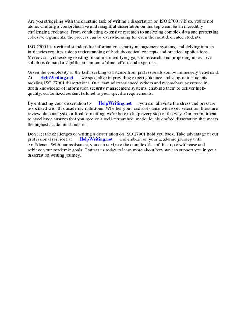 Iso 27001 Dissertation | PDF | Information Security | Computer Security