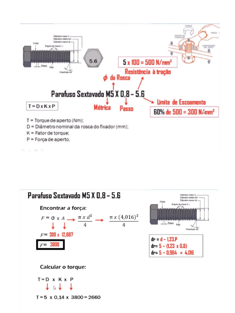 Cálculo de Torque de Fixadores | PDF