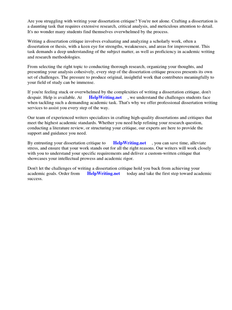 Dissertation Critique Type de Plan | PDF | Thesis | Science