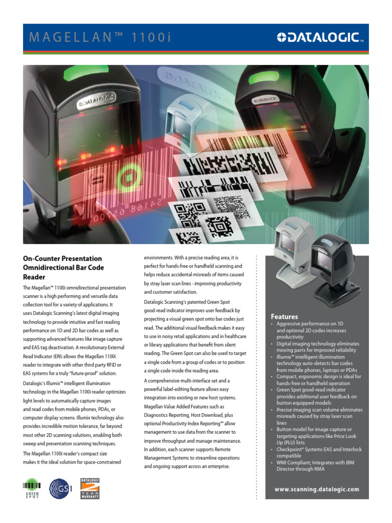Magellan 1100i | PDF | Barcode | Image Scanner
