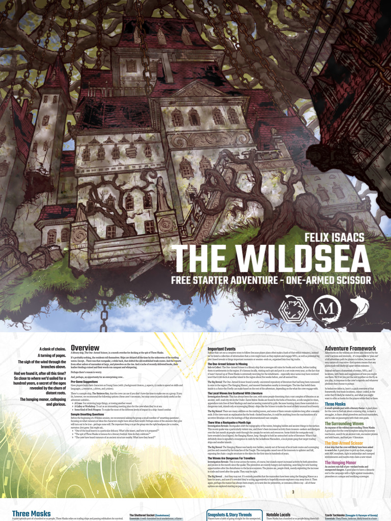The Wildsea Starter Adventure One Armed Scissor Spreads | PDF | Ships