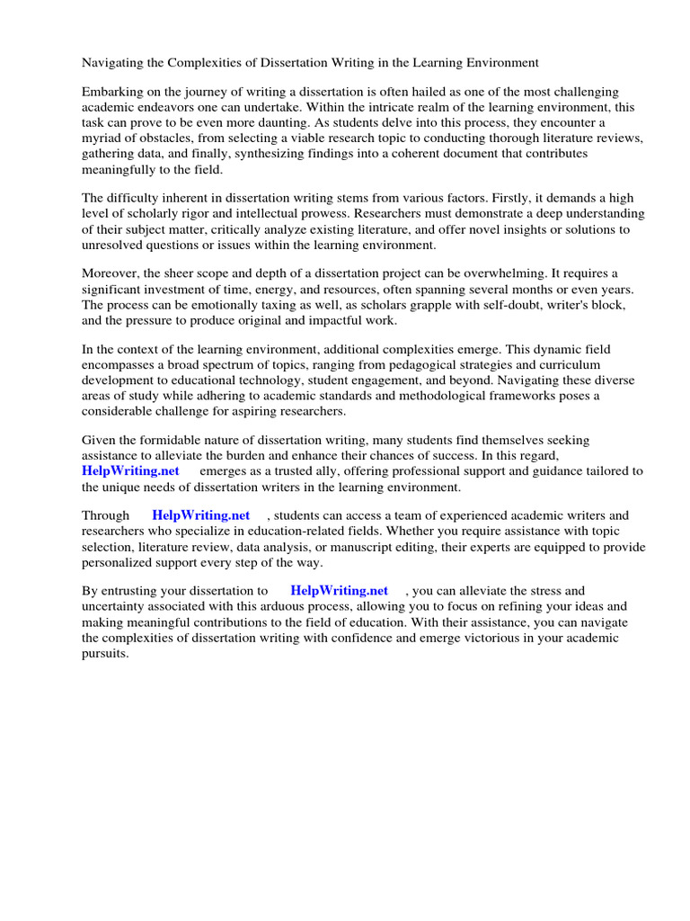 Learning Environment Dissertation | PDF | Learning | Teachers