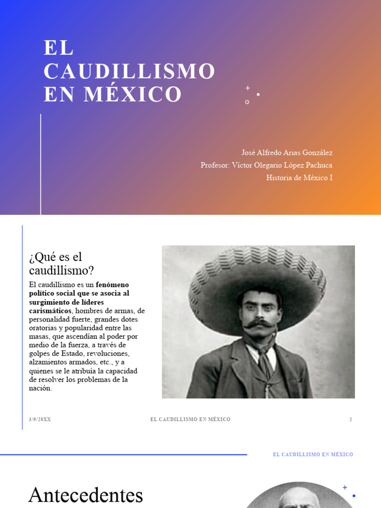 Caudillismo y sus Líderes en México | PDF | revolución mejicana | México