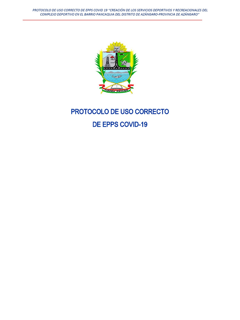 Protocolo de Uso Correcto de Epps Covid-19 | PDF