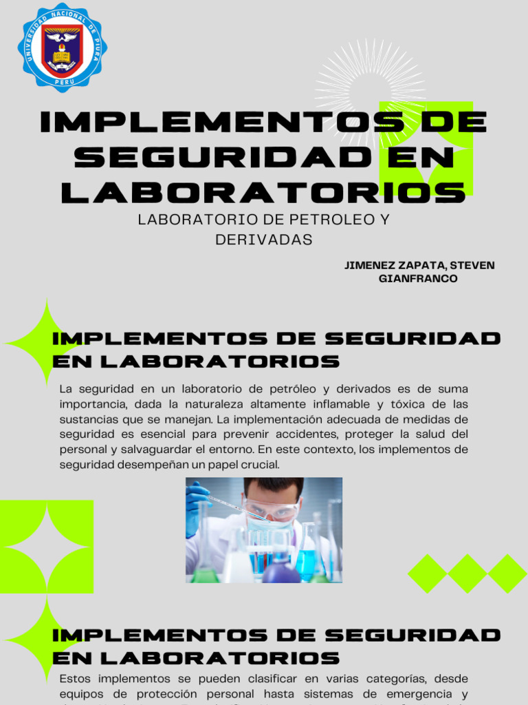 Implementos de seguridad en laboratorios (2) | PDF | Laboratorios