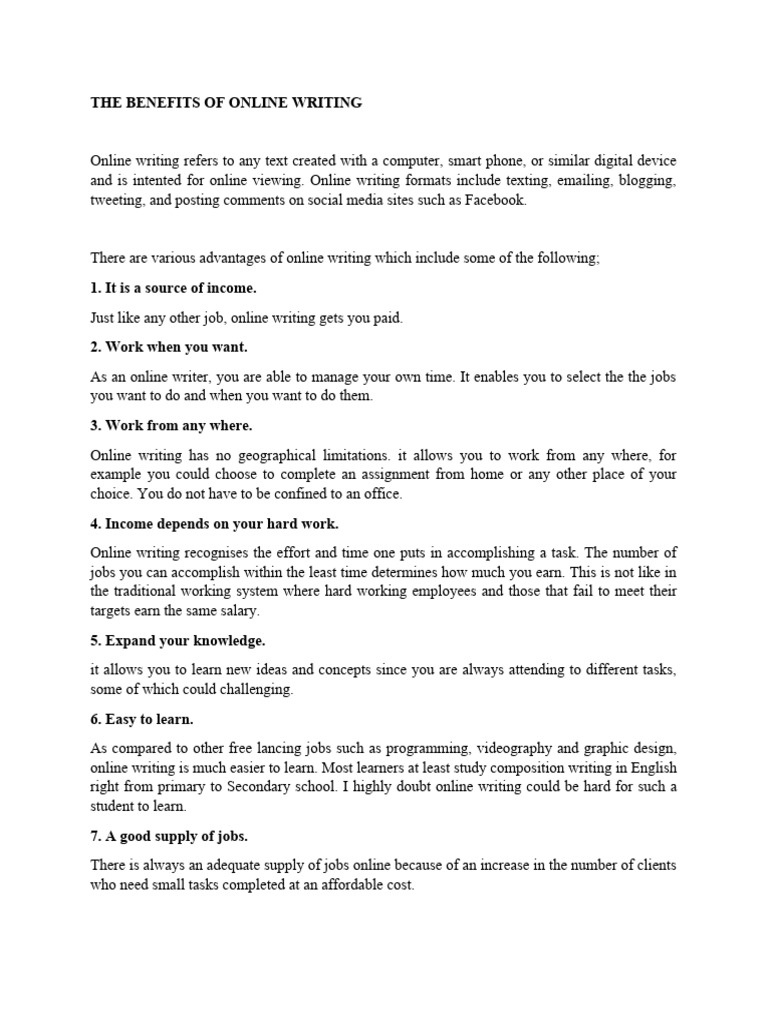 Online Writing: A Guide for Job Seekers | PDF | Career & Growth | Business