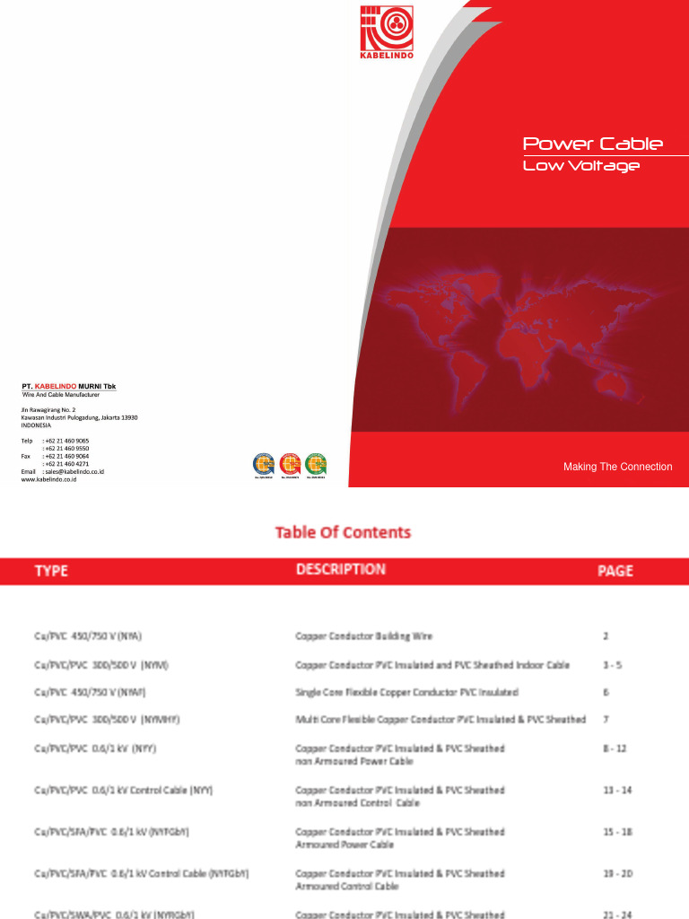 Kabelindo Pdf Electrical Wiring Insulator Electricity
