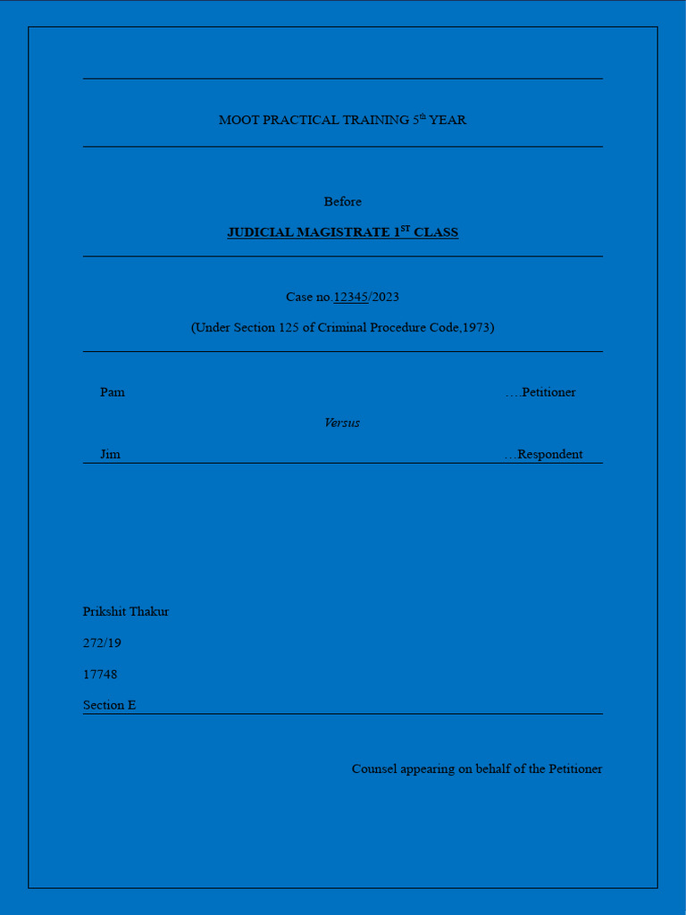 Final CR Moot | Download Free PDF | Divorce | Criminal Procedure In South Africa