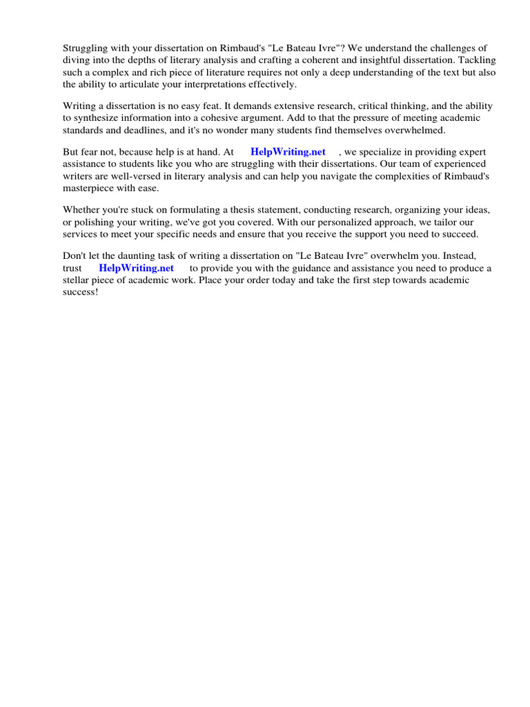 Dissertation Rimbaud Le Bateau Ivre | PDF | Arthur Rimbaud | Jacques Lacan