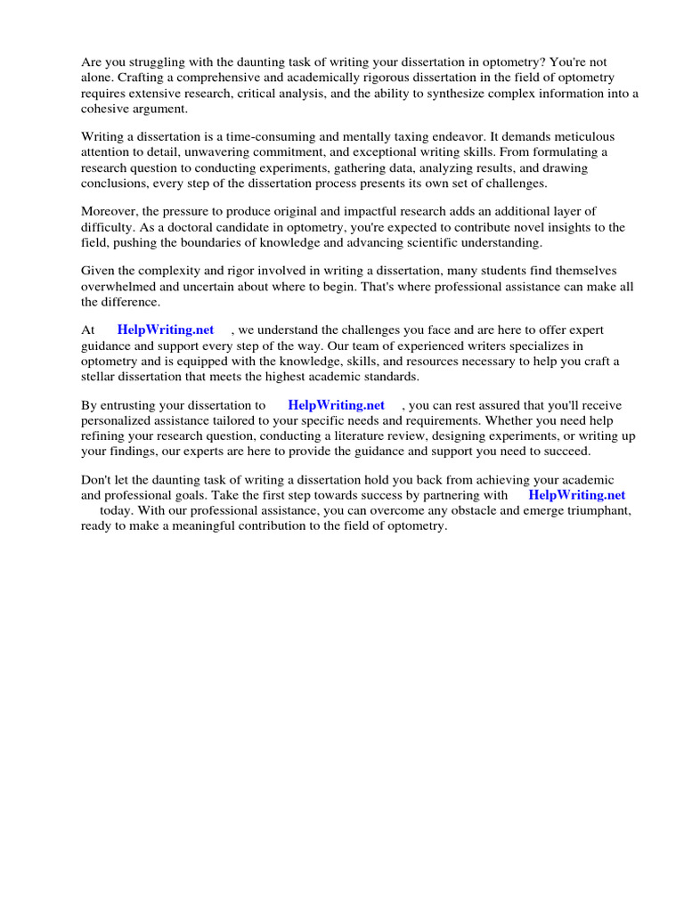 Dissertation Optometry | PDF | Optometry | Ophthalmology