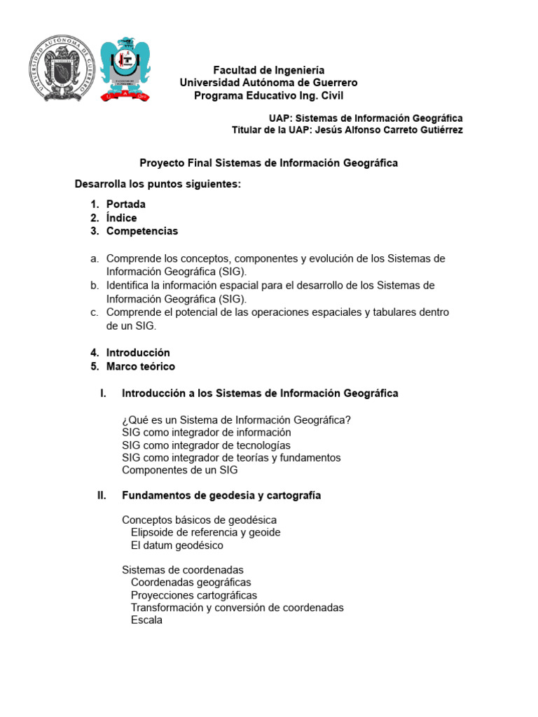 Proyecto Final | PDF | Sistema de información geográfica | Geodesia