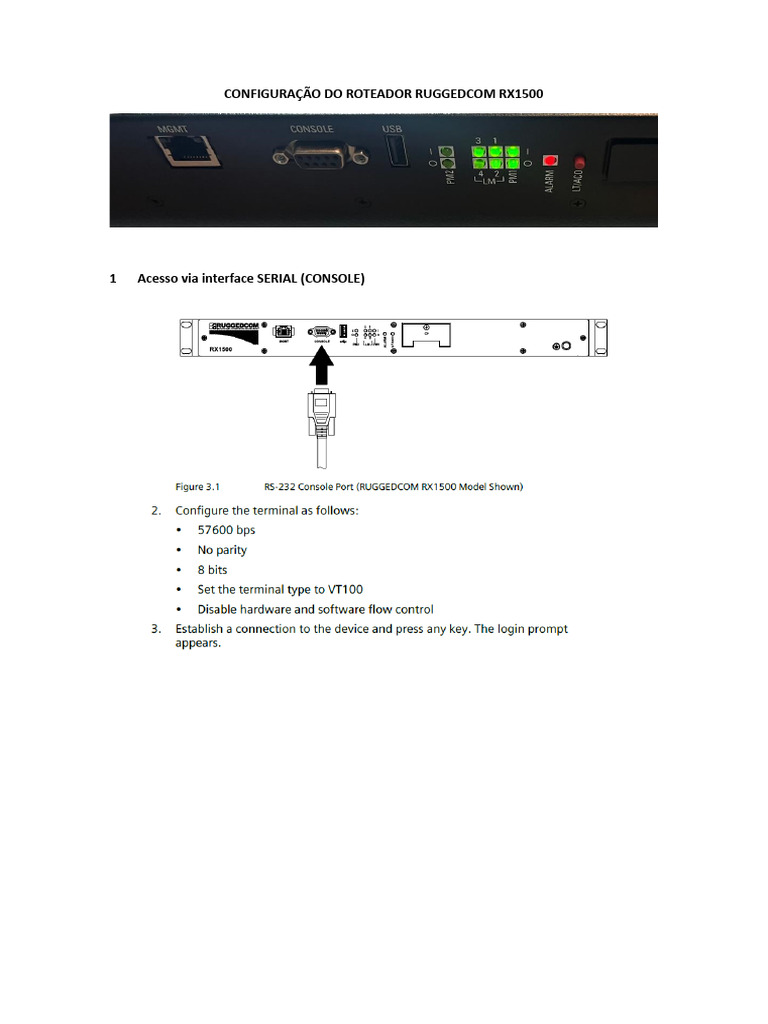 Configuração Do Roteador Ruggedcom RX1500 - R01 | PDF | Endereço de IP ...