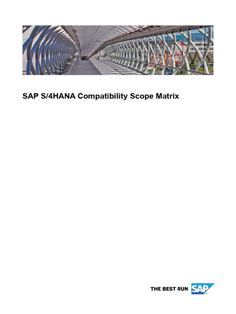 SAP S4HANA Compatibility Scope Matrix | PDF | Business