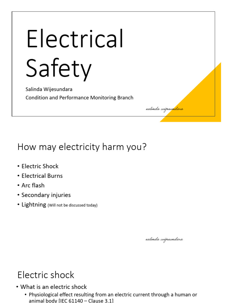 Electrical Safety Presentation (SGD) | Download Free PDF ...