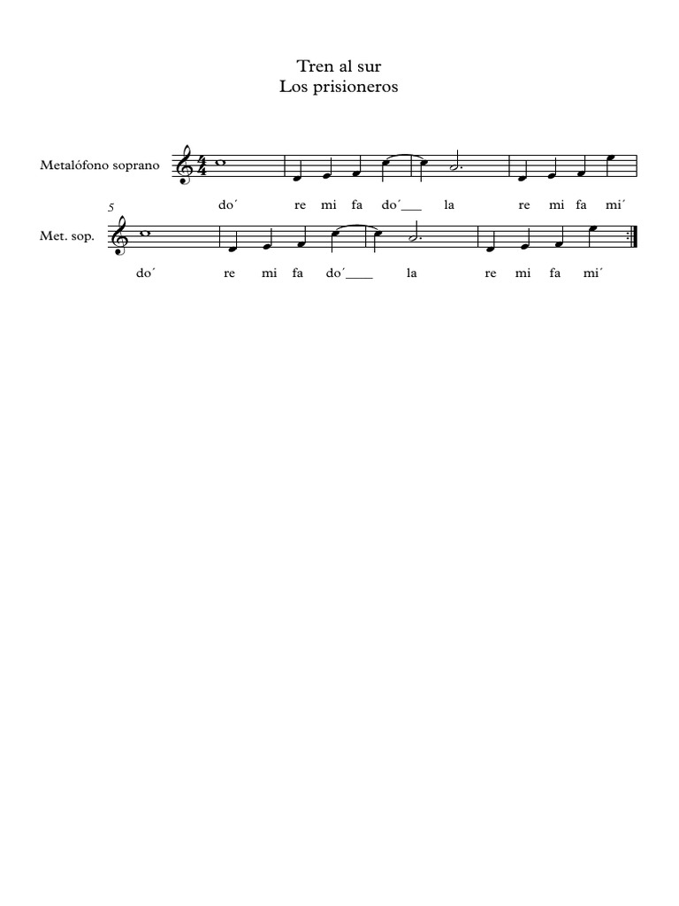 Tren Al Sur - Partitura Completa | PDF