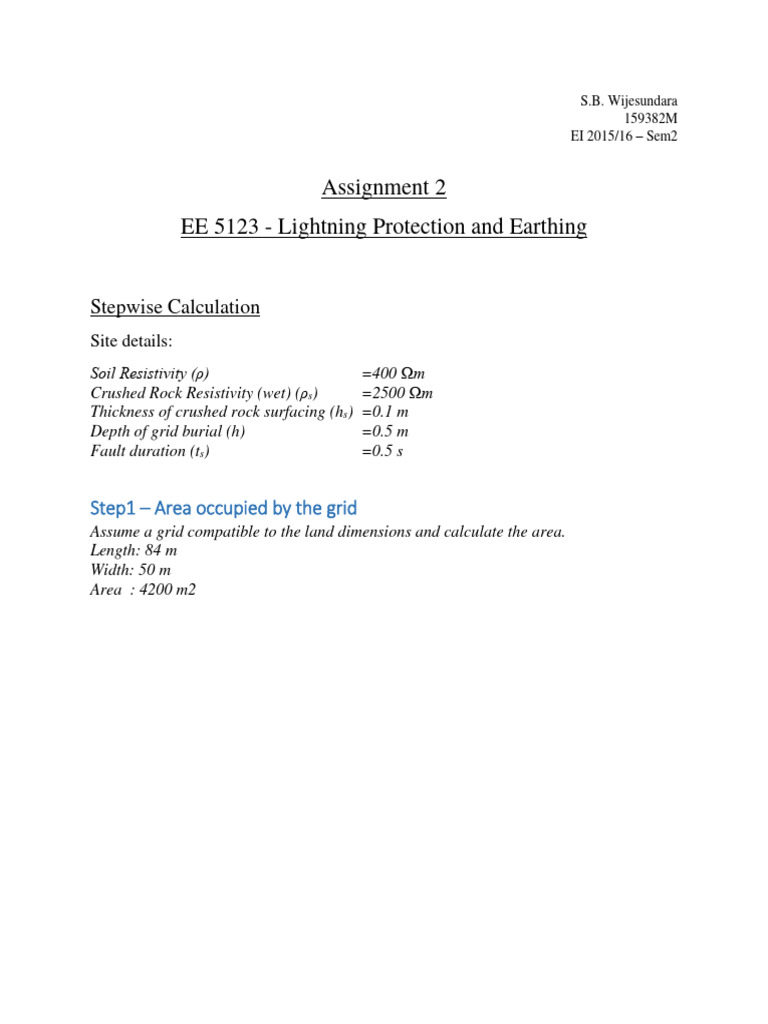 Substation Grounding - SBWijesundara | PDF | Building Engineering | Materials Science