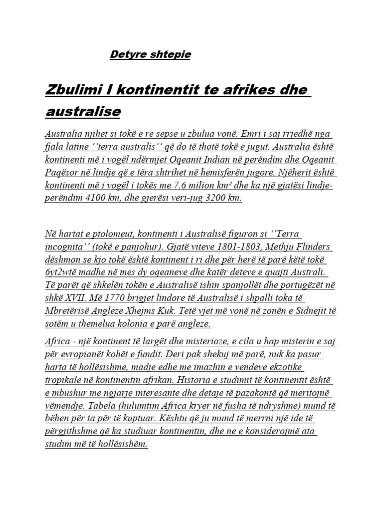 Detyre Shtepie | PDF
