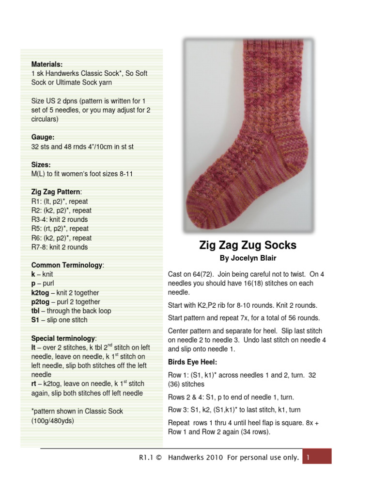 Zig Zag Zug Pattern | Download Free PDF | Knitting | Sheep Wool