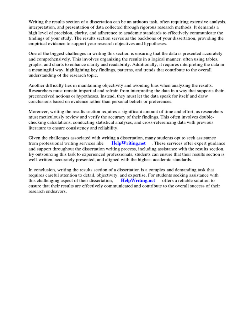 Write Results Section Dissertation | PDF | Statistics | Methodology