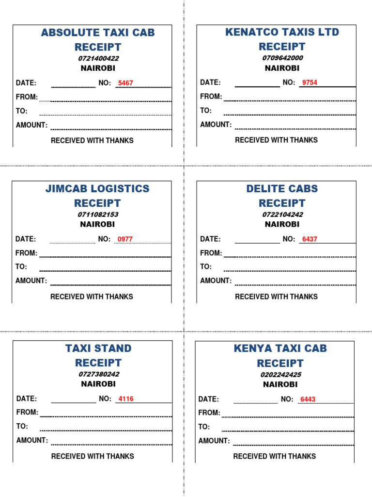 Taxi Receipt | PDF