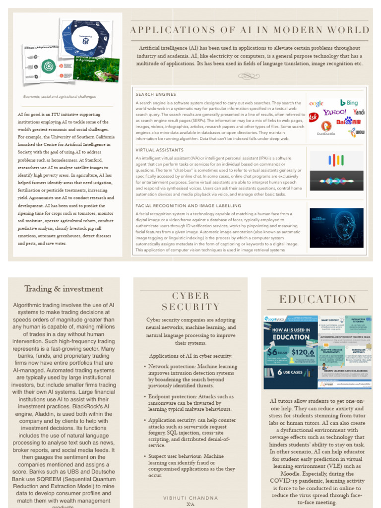 Applications of AI in The Modern World | PDF | Artificial Intelligence ...
