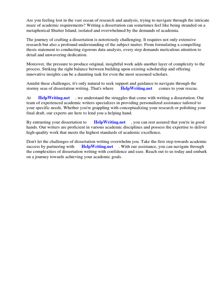 Dissertation Writing Support Services | PDF