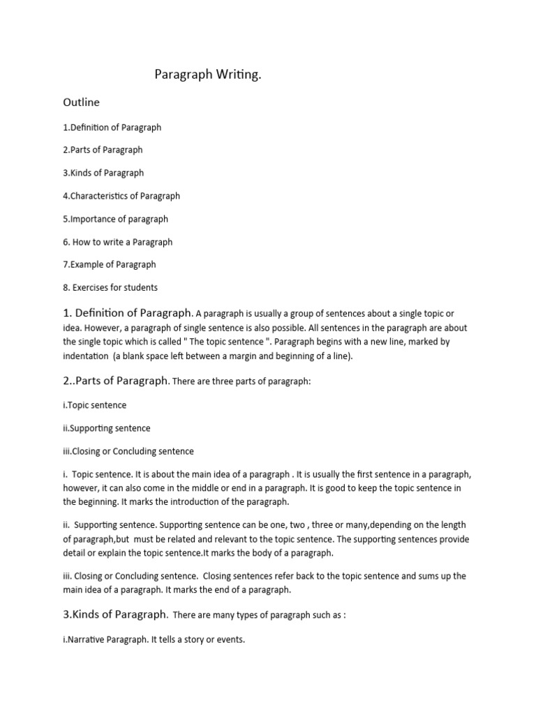 Paragraph Writi | PDF | Paragraph | Human Communication