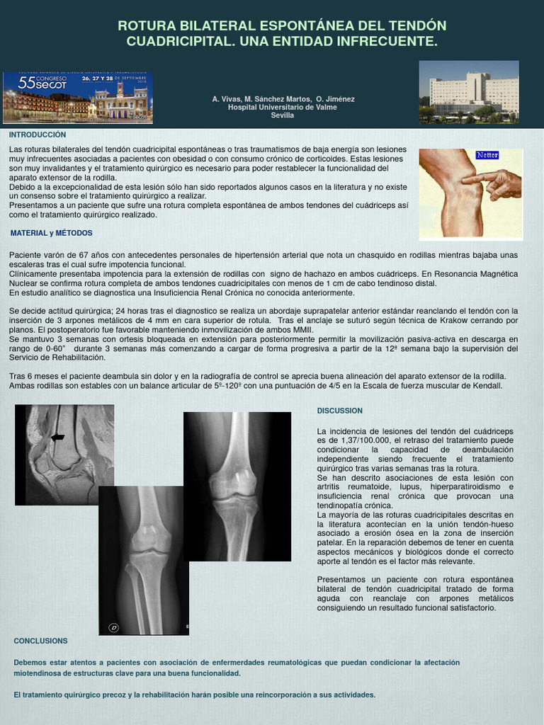 Ruptura de Tendon Suprapatelar | PDF | Rodilla | Tendón