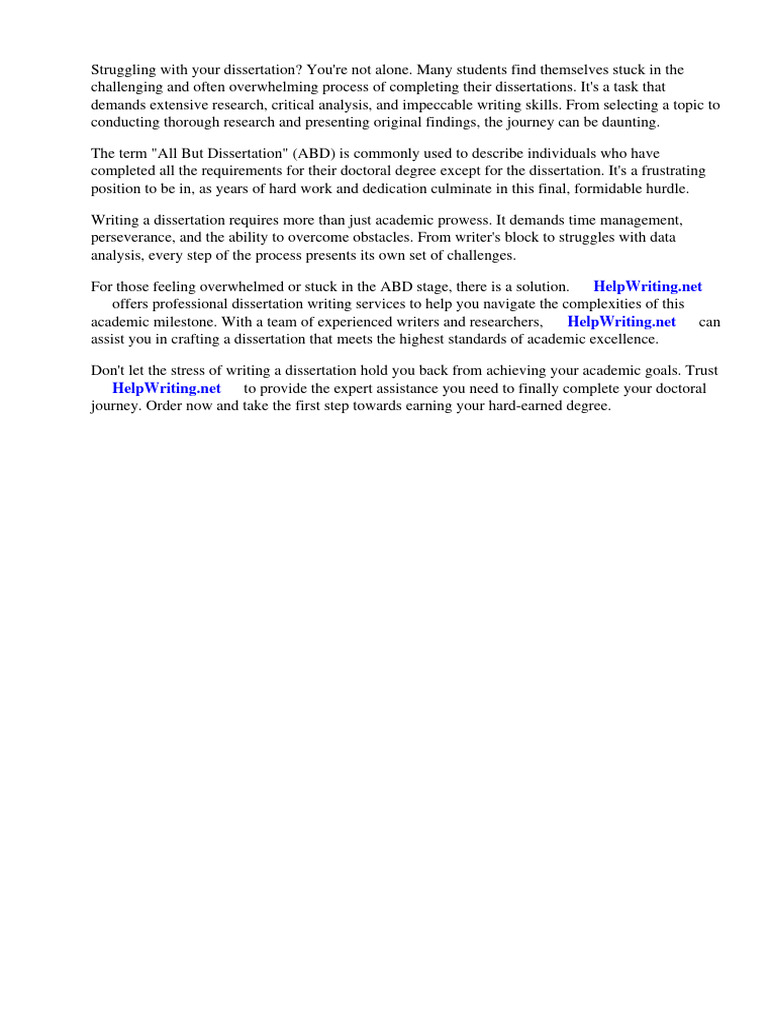 All But Dissertation Meaning | PDF | Thesis | Essays
