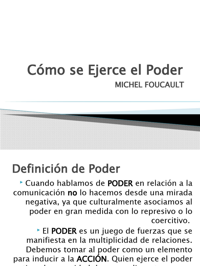 Cómo Se Ejerce El Poder | PDF | Verdad | Discurso